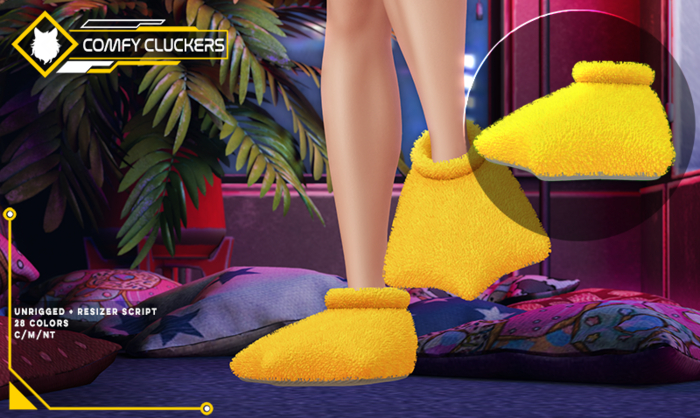 Second Life Marketplace - Anomaly - Comfy Cluckers (Yellow)